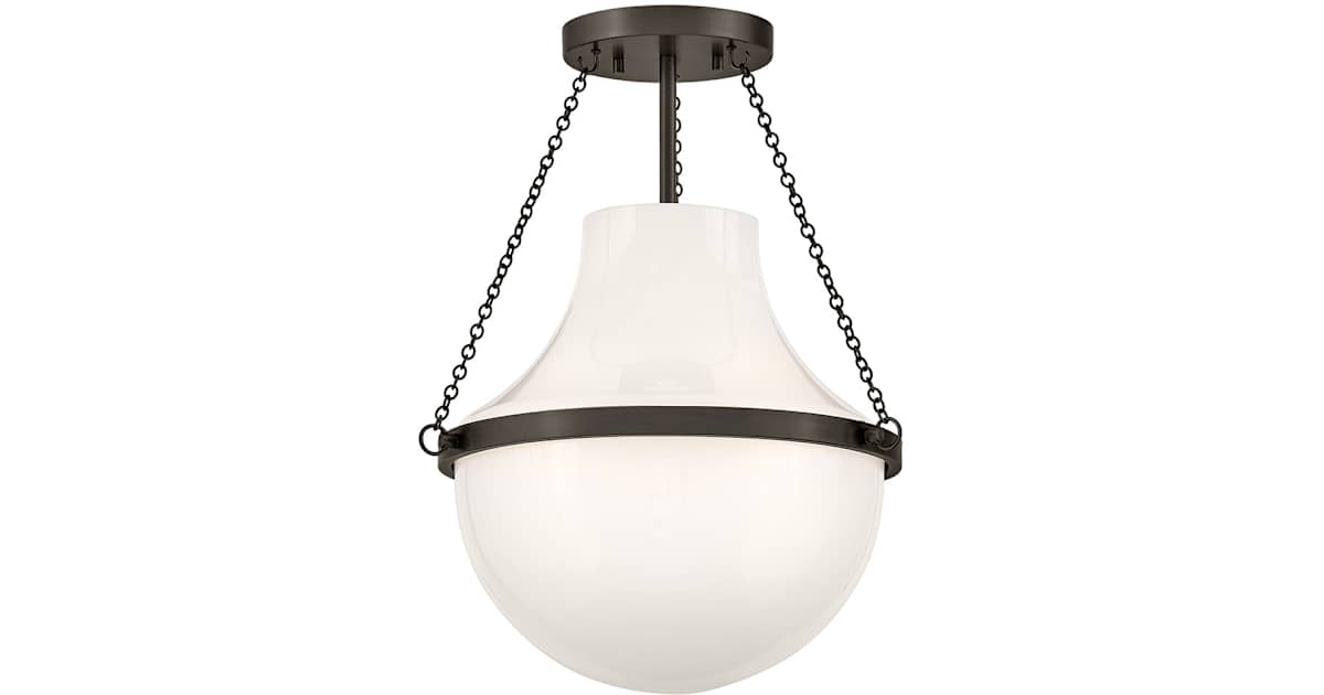 Hinkley Lighting 46891BX Collins 15" Wide Semi-Flush Ceiling Fixture ...