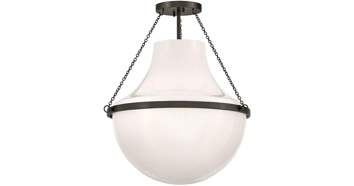 Hinkley Lighting 46893BX Collins 20" Wide Semi-Flush Ceiling Fixture ...