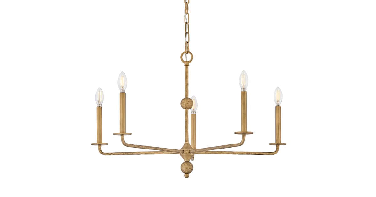 Hinkley Lighting 48624BNG Ansel 5 Light 32" Wide Taper Candle Style ...