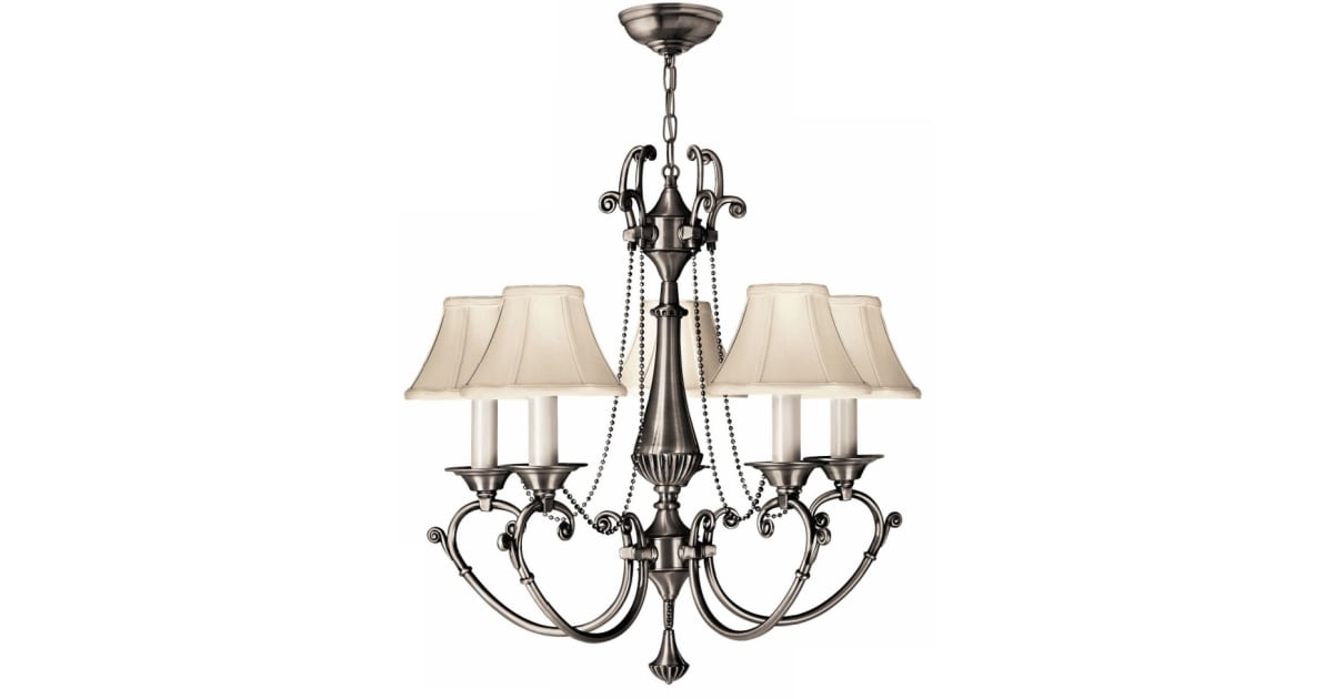 Hinkley Lighting 4465PW 5 Light Chandelier from the Mayfair Collection ...
