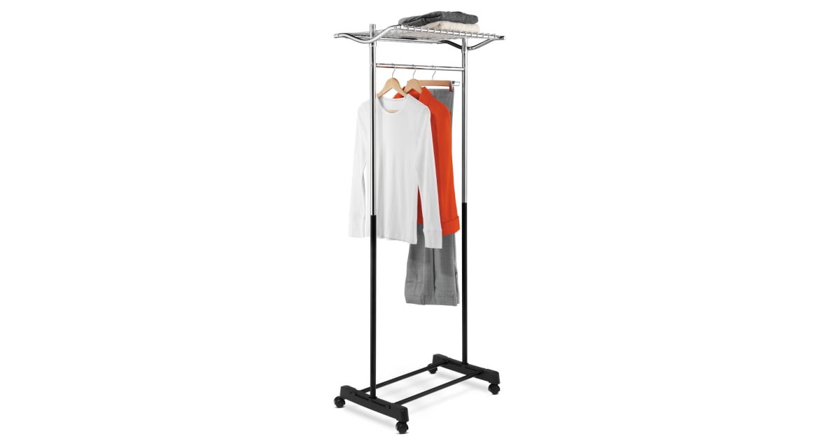 Honey-Can-Do GAR-01173 Garment Rack with Top Shelf | Ferguson Home