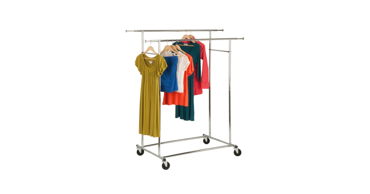 Honey-Can-Do GAR-01305 Expandable Dual Commercial Garment Rack ...