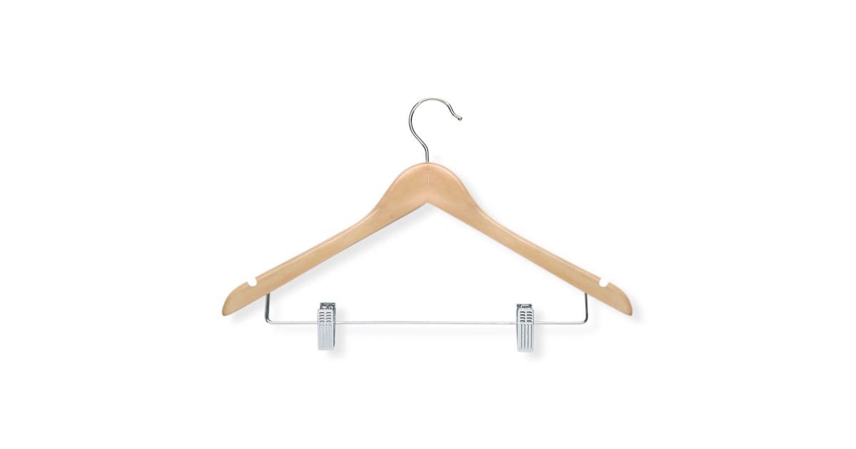 Honey-Can-Do HNGT01209 12-Pack Basic Suit Hanger with Clips | Ferguson Home