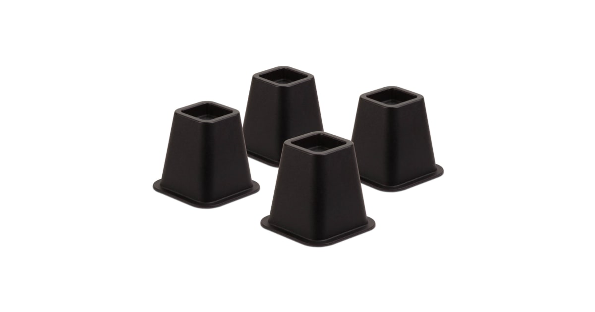 Honey-Can-Do STO-01136 4-Pack 5-1/4 Inch Square Bed Risers | Ferguson Home