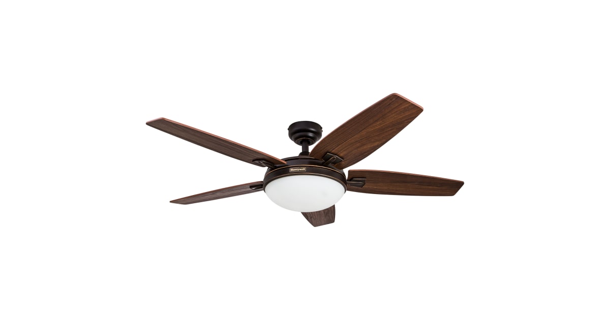 Honeywell Ceiling Fans 50197-36 Carmel 48" 5 Blade Indoor LED Ceiling ...