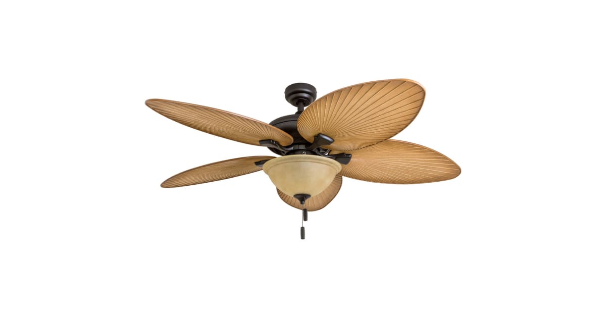 Honeywell Ceiling Fans 50507-36 Palm Valley 52" 5 Blade Indoor ...