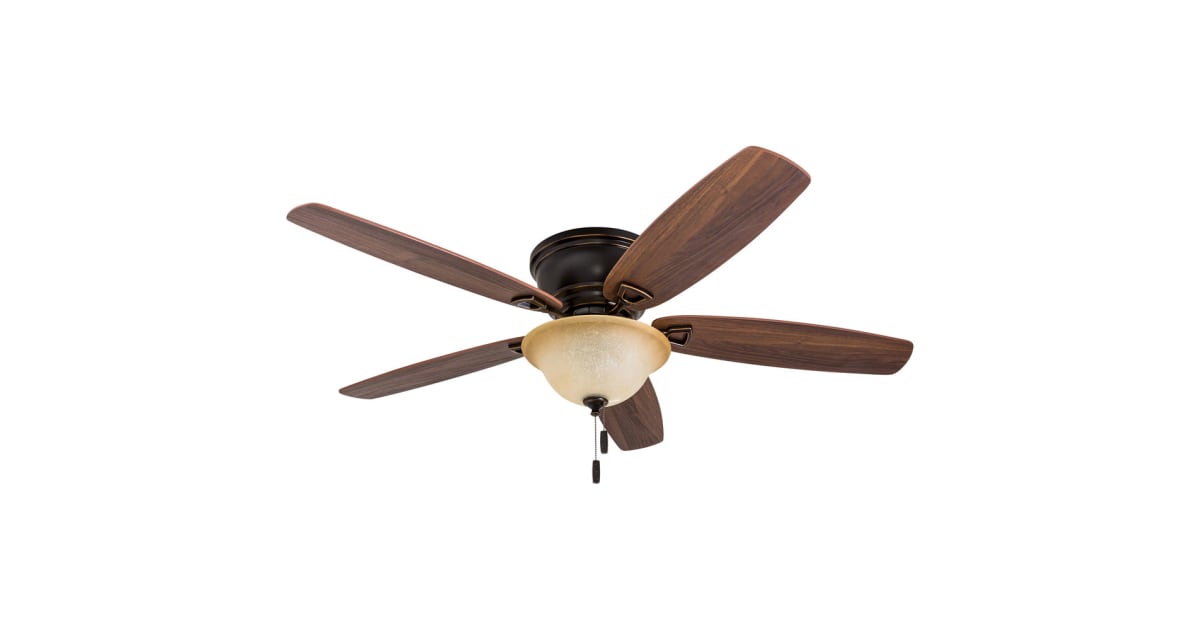 Honeywell Ceiling Fans 50517-36 Glen Alden 52" 5 Blade Indoor LED ...