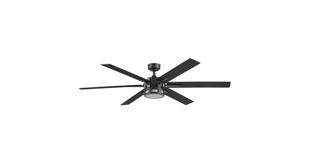 Honeywell Ceiling Fans 51907-36 Kaliza 60" 6 Blade Indoor / Outdoor LED ...