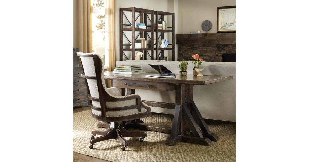 Hooker Furniture 1618-10459-DKW Roslyn County 74-1/4" Wide Rustic ...