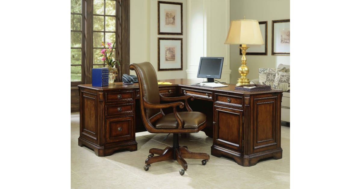 Hooker Furniture 281-10-453 68-1/4 Inch Wide Hardwood Executive Desk ...