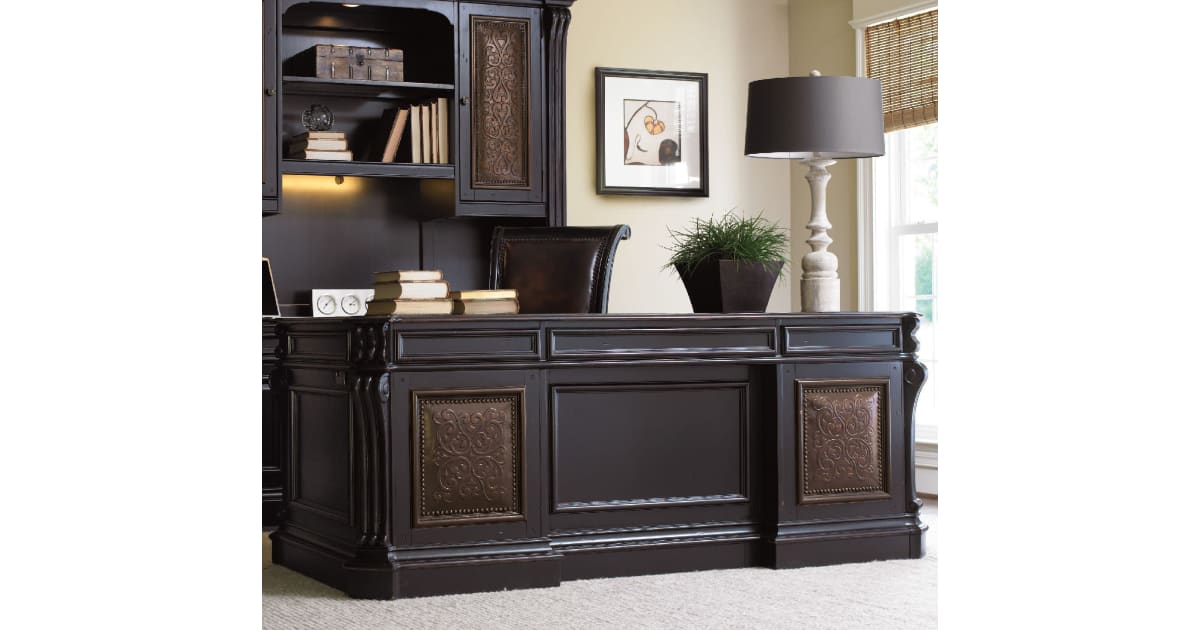 Hooker Furniture 370-10-363 Telluride 76" Wide Home Office Executive ...