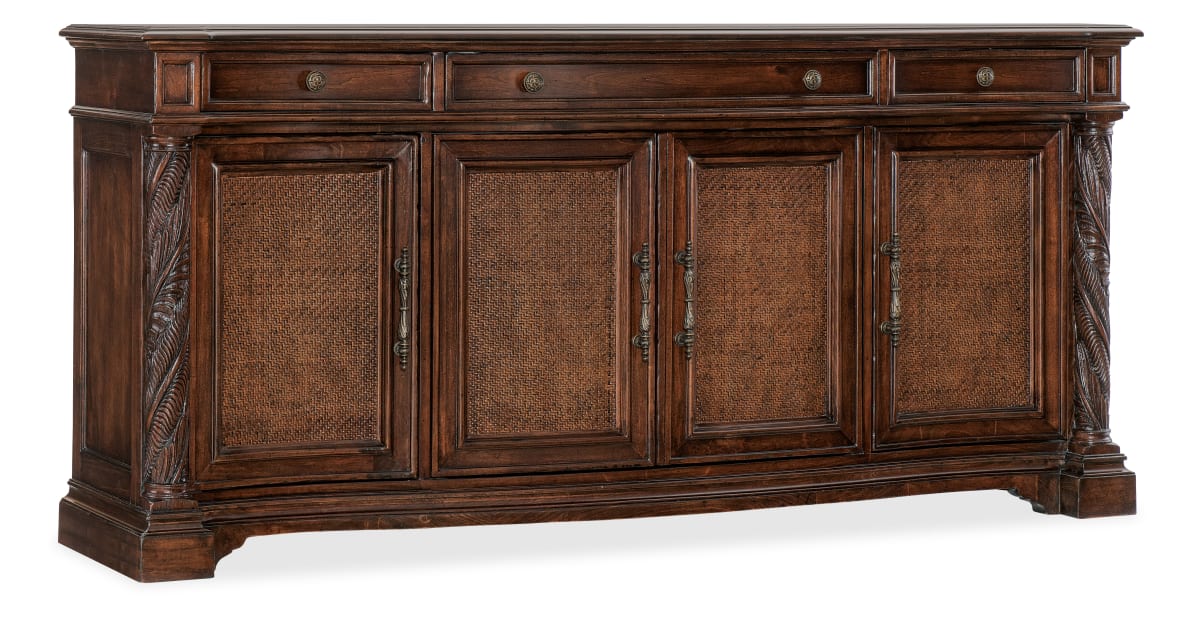 Hooker Furniture 6750-75903-85 Charleston 76" Wide Cherry and Maple ...