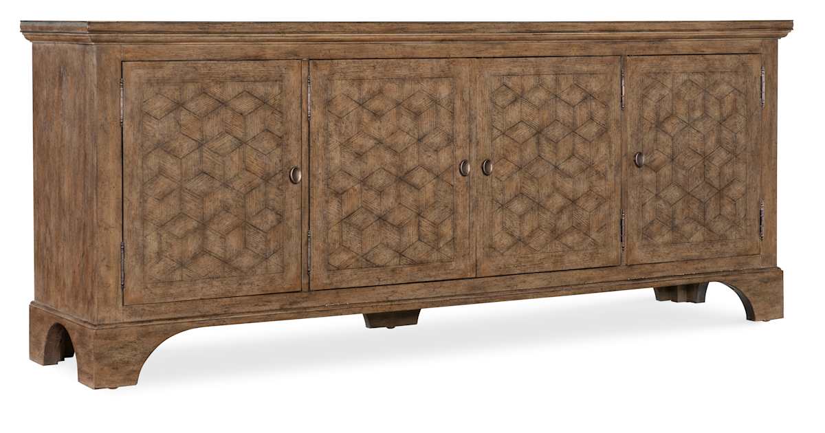 Hooker Furniture 7050-55498-85 Americana 84" Wide Oak Accent Cabinet ...