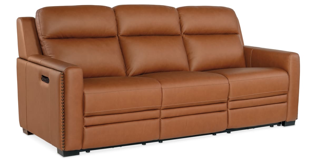 Hooker Furniture SS105-PHL3-065 MS 88" Wide Leather Sectional Sofa with ...