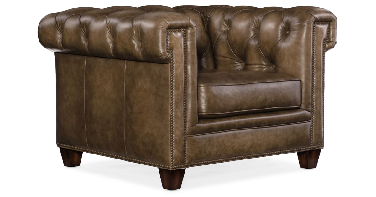 Hooker Furniture SS195-01-083 41" Wide Hardwood Framed Leather Arm ...