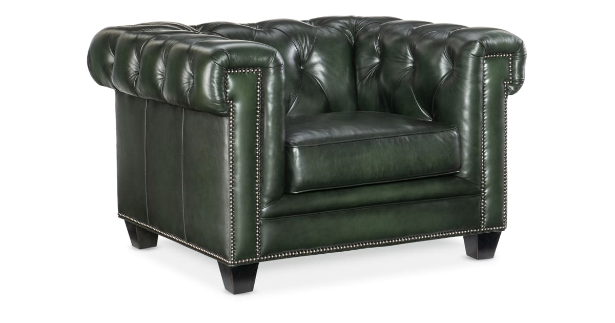 Hooker Furniture SS198-01-029 Charleston 47" Wide Leather Accent Chair ...