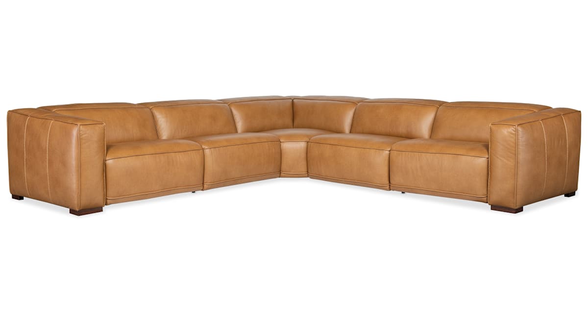 Hooker Furniture SS404-5PC3-080 Fresco 135" Wide Leather Sofa | Build.com