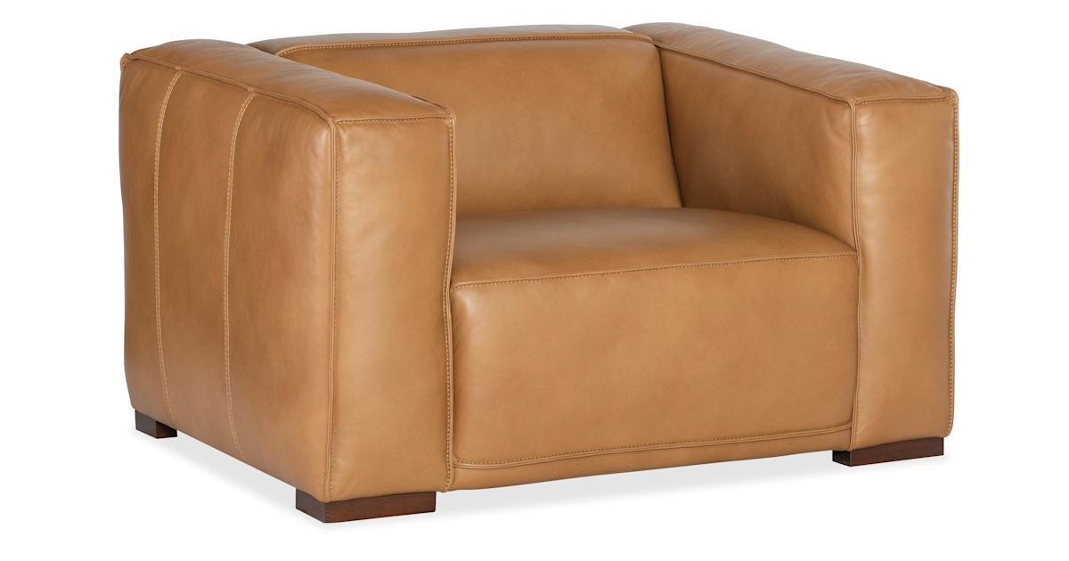 Hooker Furniture SS407-01-080 Maria 52" Wide Leather Accent Chair ...