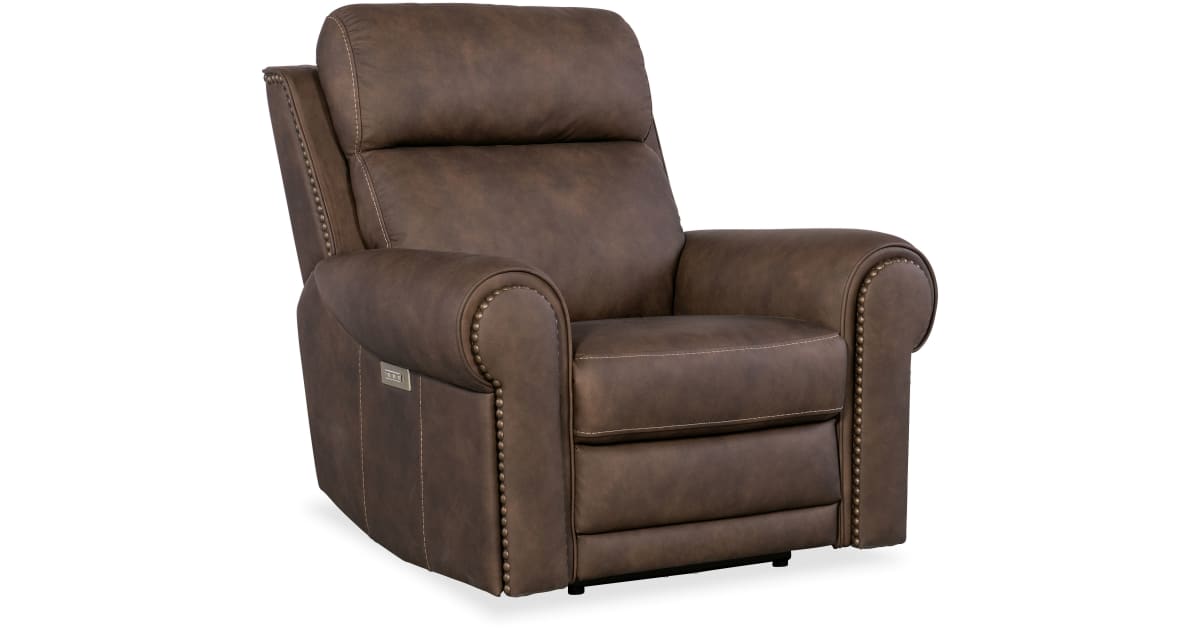Hooker Furniture SS635-PHZL1-088 Duncan 43" Wide Metal Framed Leather ...