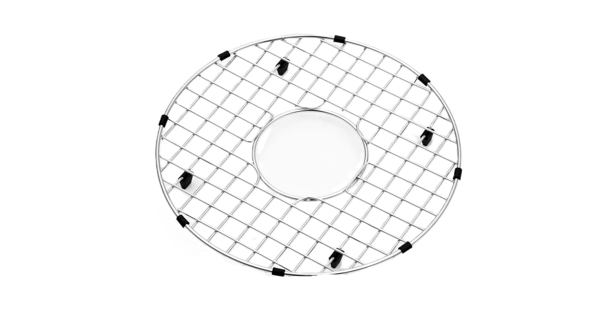 Houzer BG-1800 Bottom Grid 13-3/4" L x 13-3/4" W Stainless Steel Basin ...