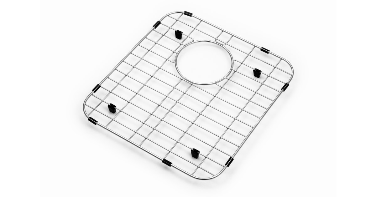 Houzer BG-7050R Bottom Grid 13-3/4" L x 15" W Stainless Steel Basin ...