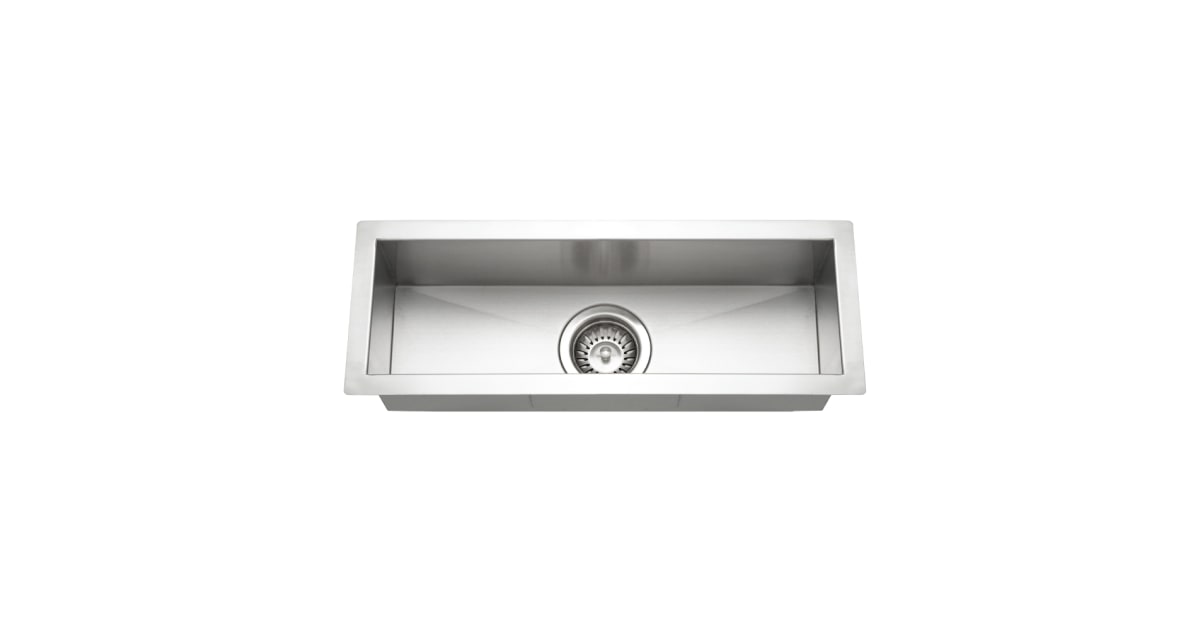 Houzer CTB-2385 Contempo Trough 23" Undermount Single Basin Stainless ...