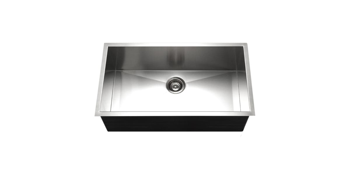 Houzer CTG-3200 Contempo 32" Undermount Single Basin Stainless Steel ...