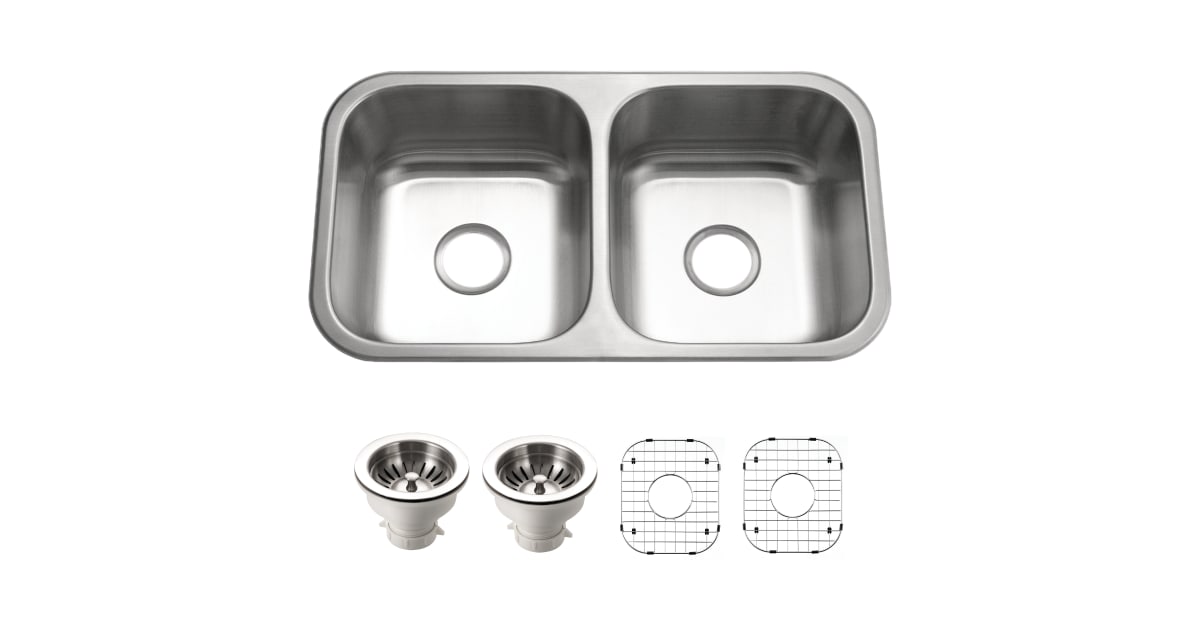 Houzer MD-3109-C Medallion Classic 31-1/2" Undermount Double Basin ...