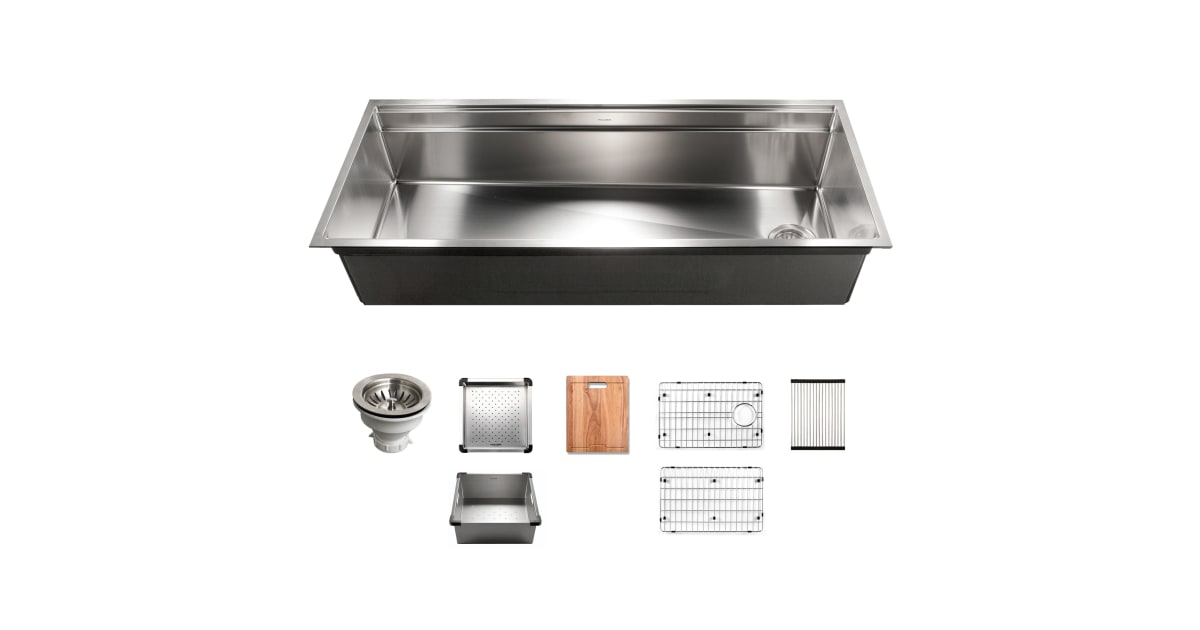 Houzer NVS-6500 Novus 45" Undermount Single Basin Stainless Steel ...