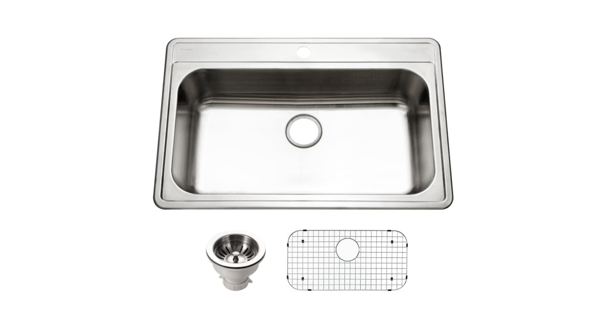 Houzer PGS-3122-1-C Premier 33" Drop In Single Basin Stainless Steel ...