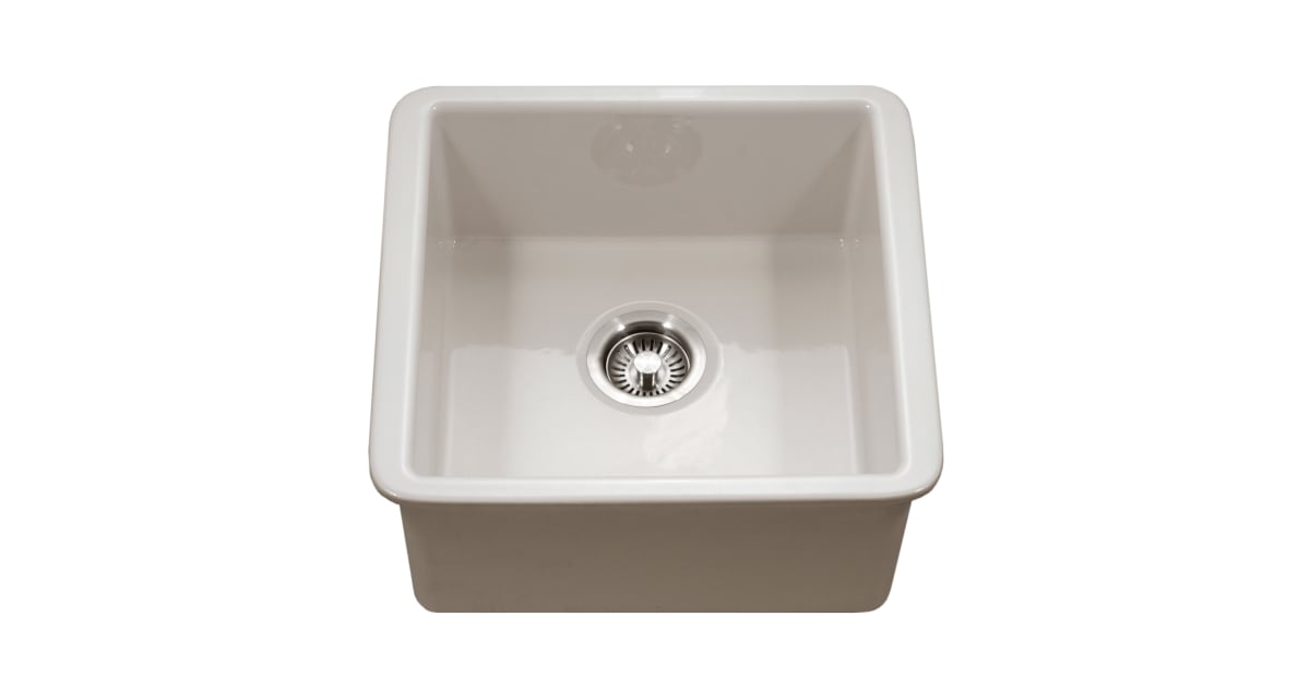 Houzer PTB-2020 BQ Platus 19-1/8" Undermount Single Basin Fireclay Bar ...