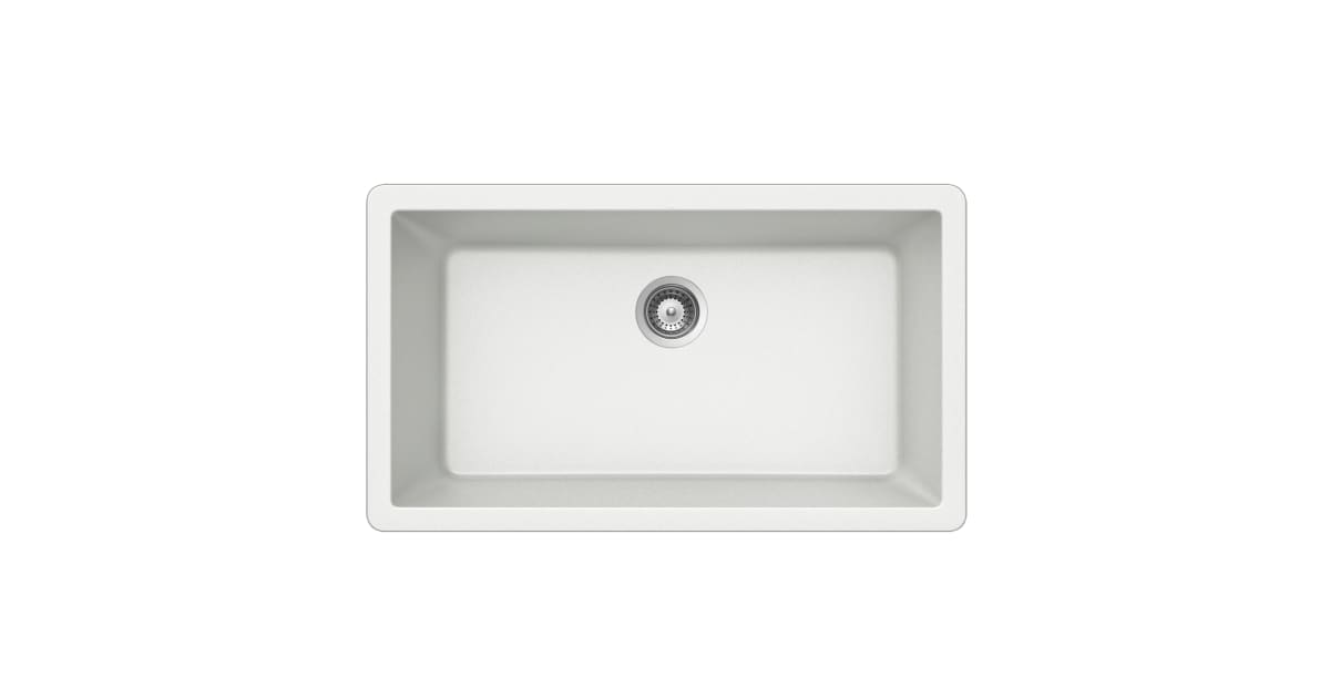 Houzer V-300U CLOUD Quartztone 33" Undermount Single Basin Granite ...