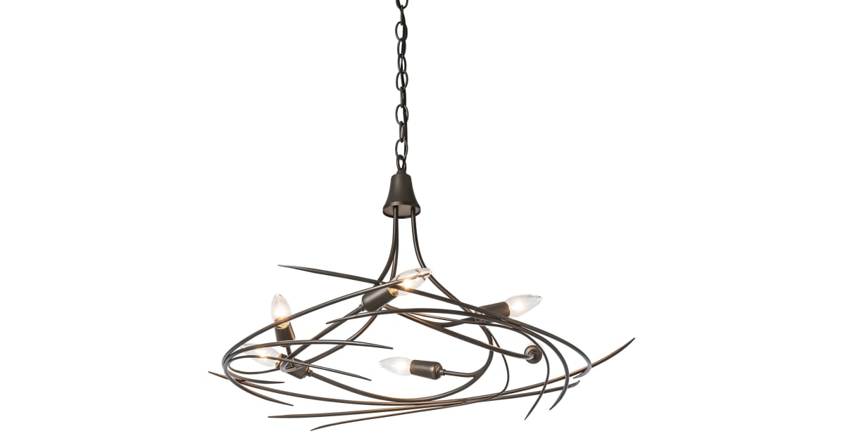 Hubbardton Forge 101620-1001 Wisp 6 Light 29" Wide Abstract Chandelier ...