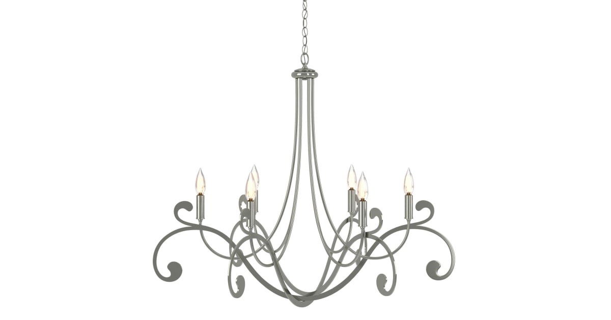Hubbardton Forge 105055-1009 Bella 6 Light 33" Wide Taper Candle Style ...