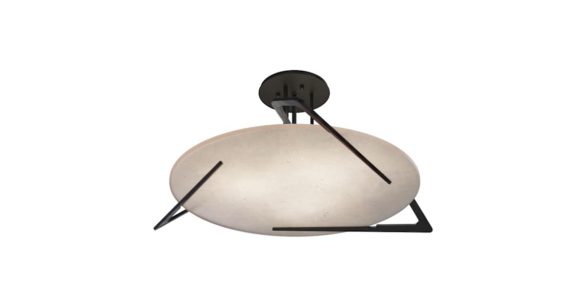 Hubbardton Forge 121059-1003 Callisto 3 Light 29" Wide Semi-Flush Bowl Ceiling Fixture | Build.com
