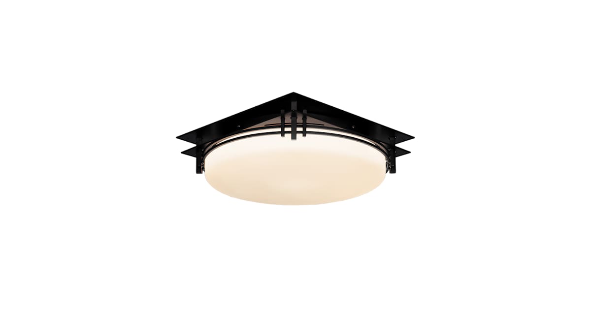 Hubbardton Forge 124394-1012 Banded 2 Light 14" Wide Semi-Flush Drum ...