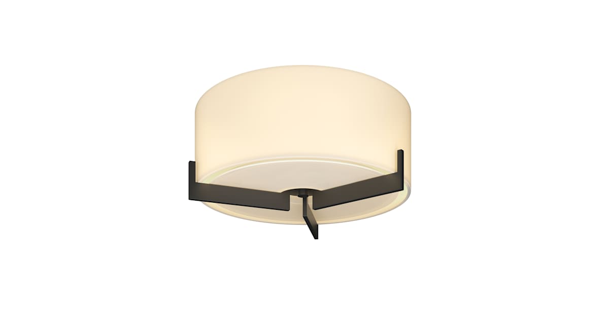 Hubbardton Forge 126401-1012 Axis 13" Wide Flush Mount Drum Ceiling ...