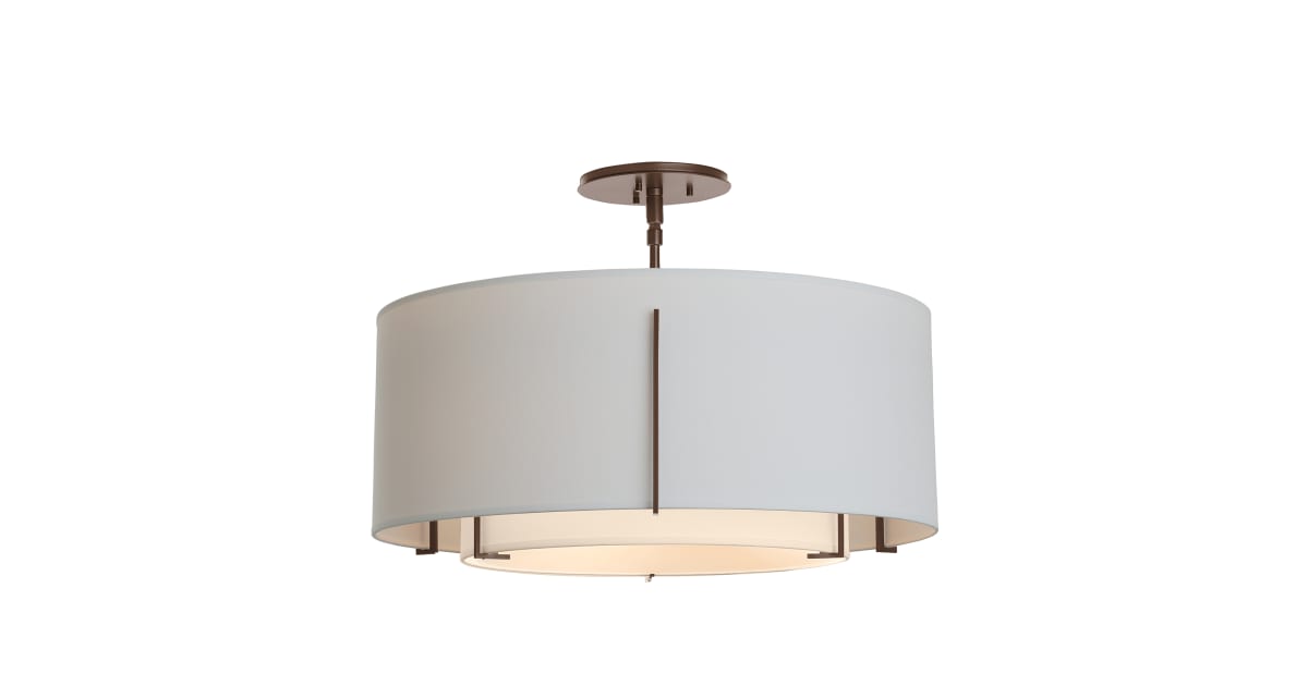 Hubbardton Forge 126503-1913 Exos 3 Light 23" Wide Semi-Flush Drum ...