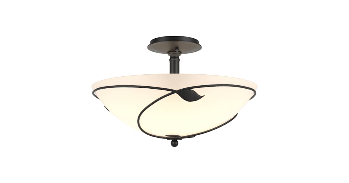 Hubbardton Forge 126732-1008 Leaf 3 Light 16" Wide Semi-Flush Bowl ...