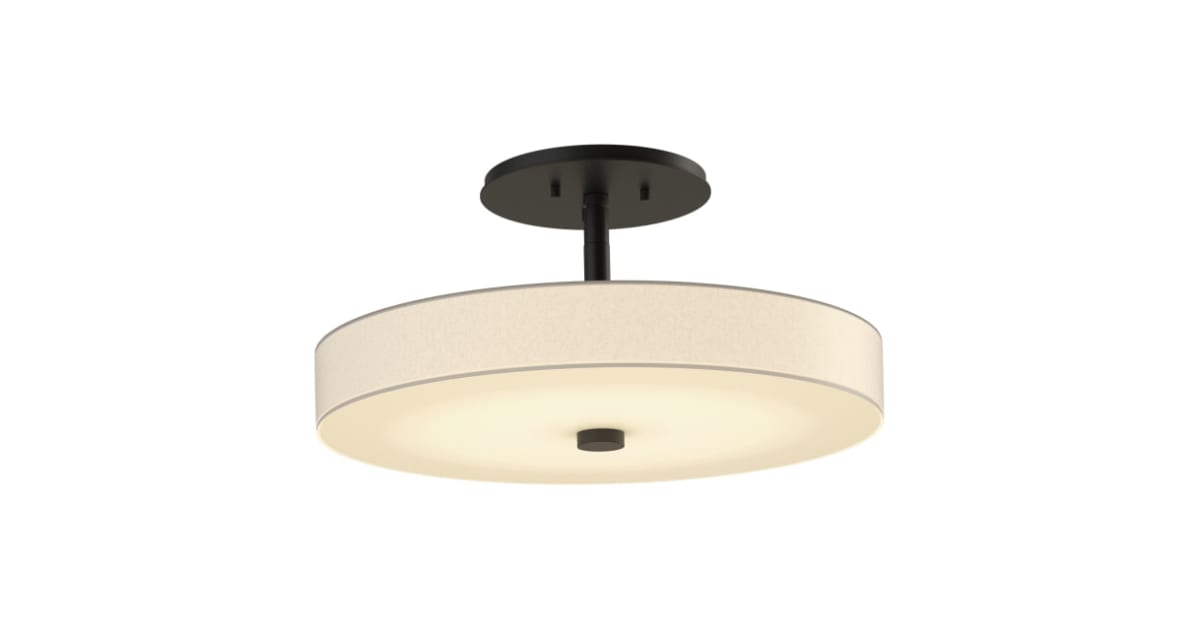 Hubbardton Forge 126803-1011 Disq 15" Wide Semi-Flush Drum Ceiling ...
