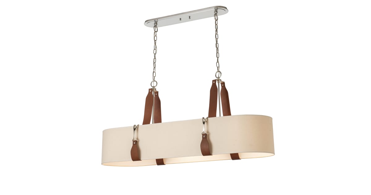 Hubbardton Forge 134070-1004 Saratoga 4 Light 46" Wide Linear Chandelier - Polished Nickel ...