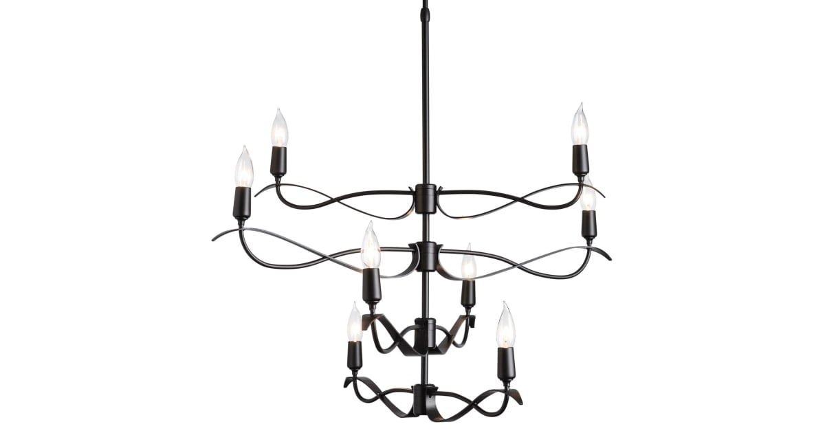 Hubbardton Forge 136354-1013 Willow 8 Light 32" Wide Taper Candle Style ...