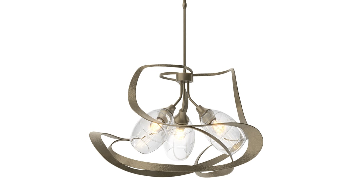 Hubbardton Forge 137855-1007 Nest 3 Light 31" Wide Abstract Chandelier ...