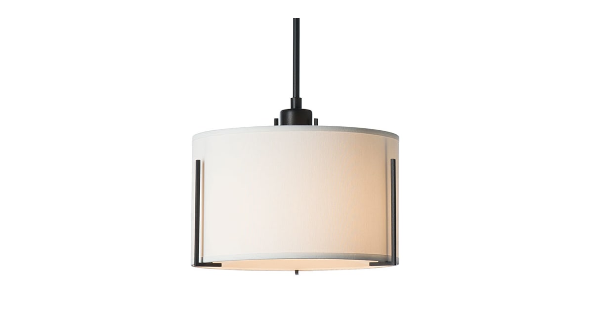 Hubbardton Forge 139590-1087 Exos 12" Wide Pendant - Black Finish with ...