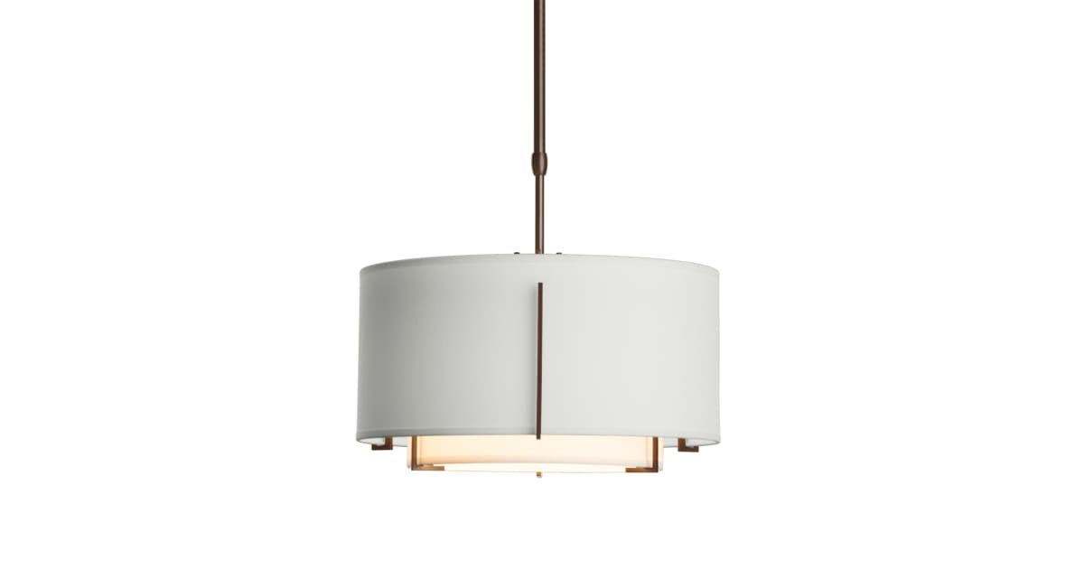 Hubbardton Forge 139602-3692 Exos 16" Wide Pendant - Bronze Finish with ...