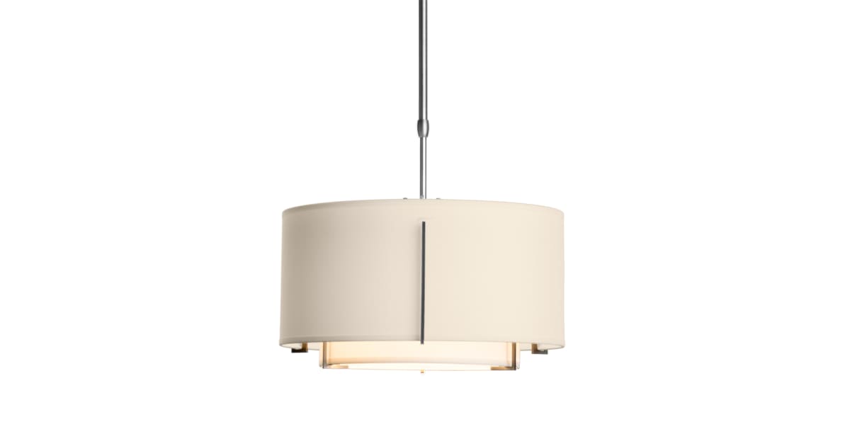 Hubbardton Forge 139602-7346 Exos 16" Wide Pendant - Sterling Finish ...