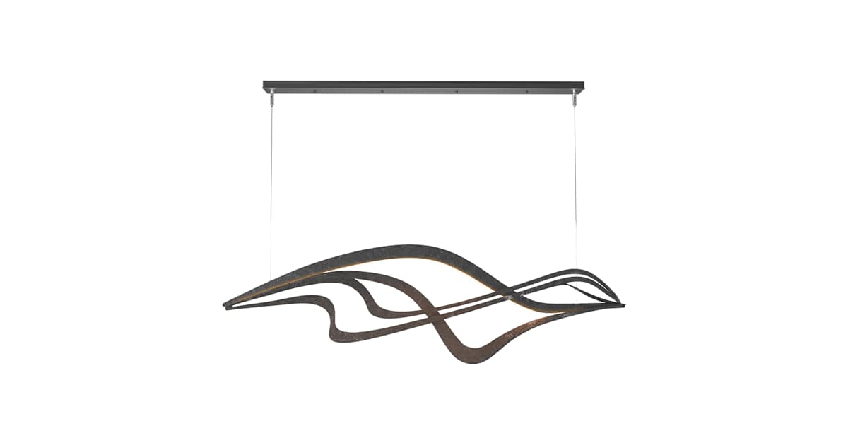 Hubbardton Forge 139905-1004 Crossing Waves 45" Wide Suspension Linear Pendant | Ferguson Home