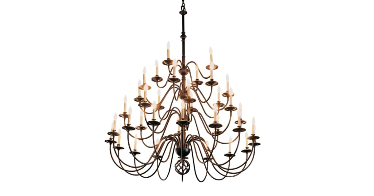Hubbardton Forge 191572-1004 Ball Basket 36 Light 72" Wide Taper Candle ...