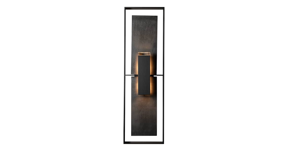 Hubbardton Forge 302606-1006 Shadow Box 2 Light 34" Tall Outdoor Wall ...