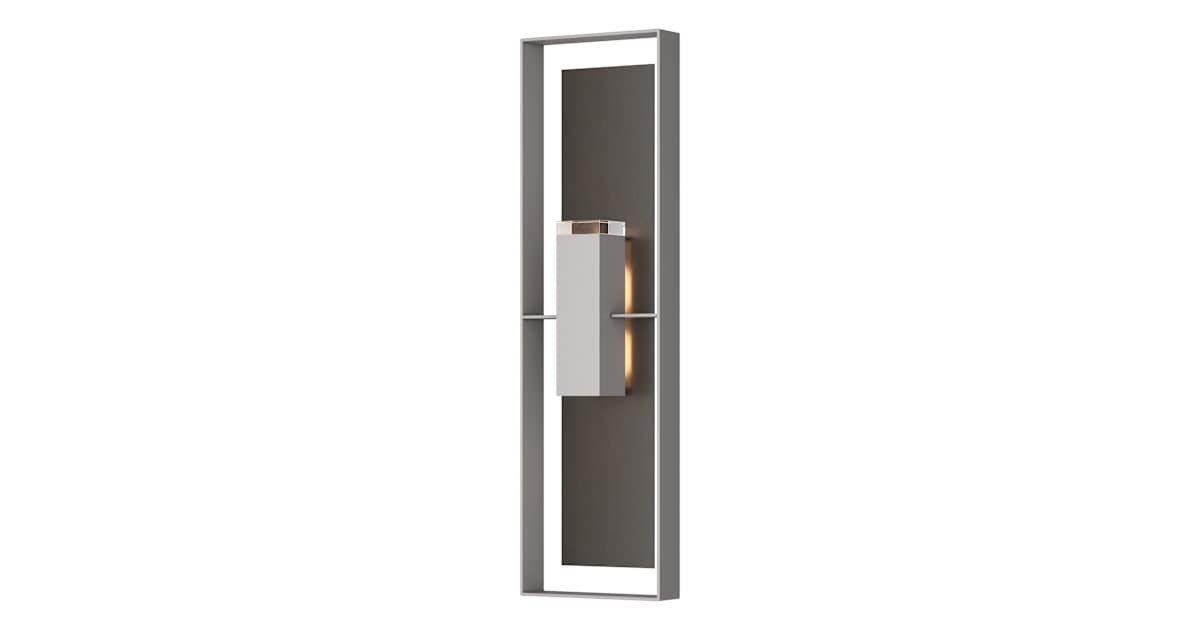 Hubbardton Forge 302608-1024 Shadow Box 2 Light 45" Tall Outdoor Wall ...